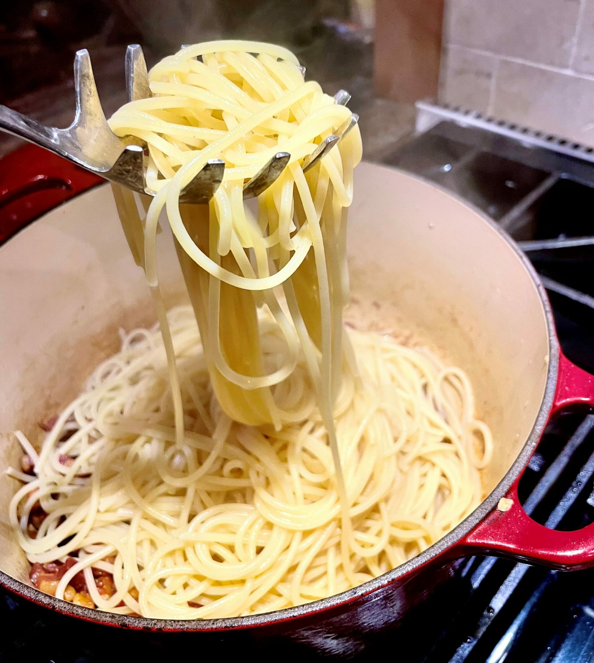 Traditional Pasta Carbonara - Wanderers Compass Travel Blog